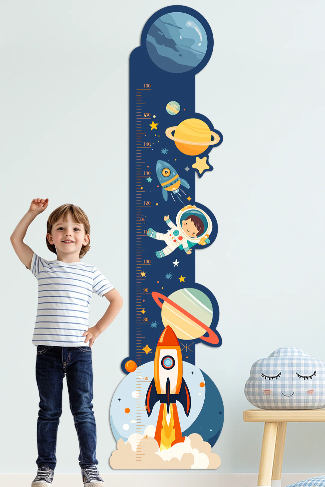 Personalized Wooden Space Height Growth Chart for Kids – nameingift